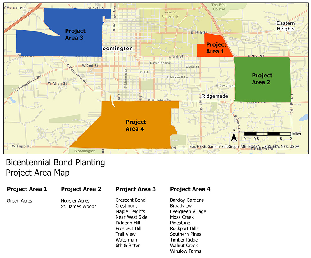 Bicentennial Bond Tree Planting Project | City of Bloomington, Indiana